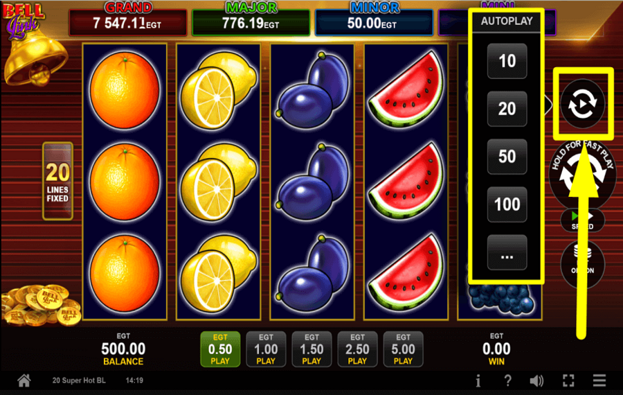 20 Super Hot Bell Link Spielautomat von EGT Digital | Kostenlos spielen