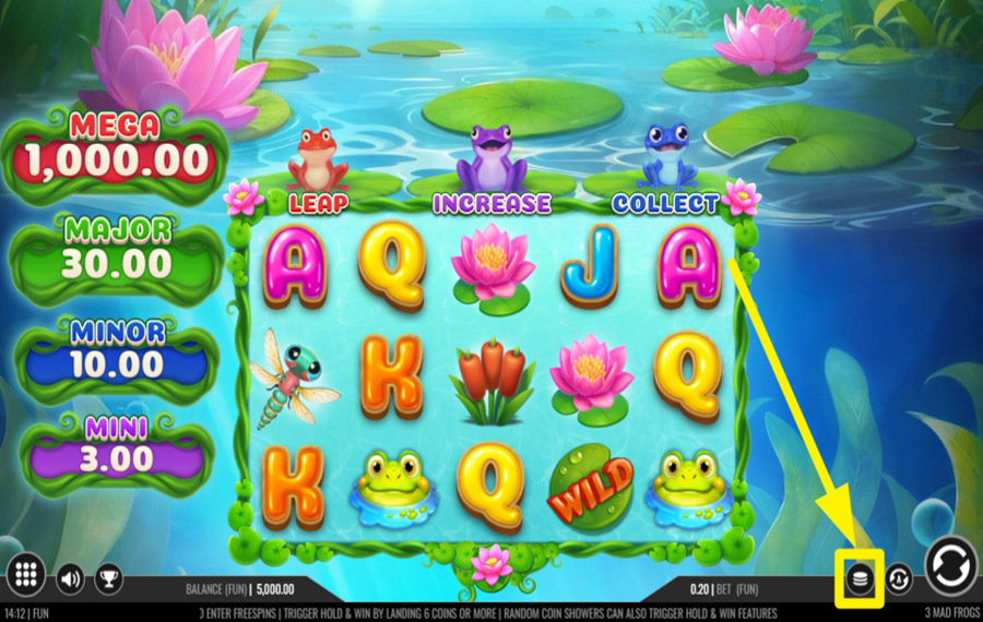 Machine à Sous 3 Mad Frogs par Iron Dog Studio | Jouer gratuitement