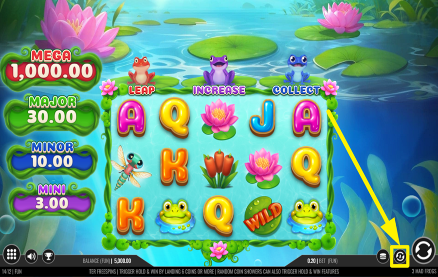 3 Mad Frogs Slot by Iron Dog Studio | Play for Free
