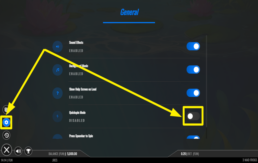 Machine à Sous 3 Mad Frogs par Iron Dog Studio | Jouer gratuitement