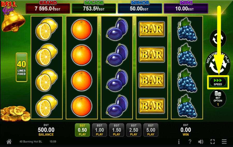 40 Burning Hot Bell Link Slot by EGT Digital | Play for Free