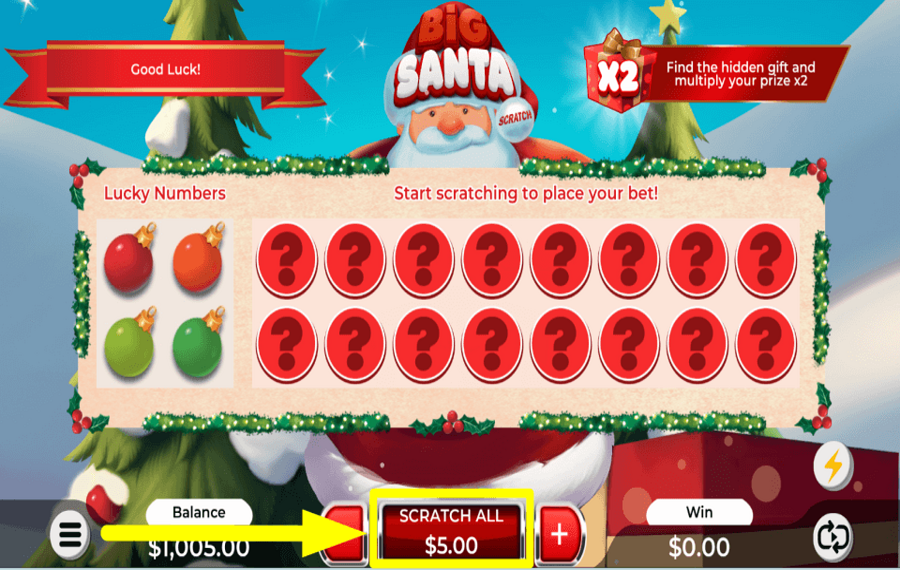 Big Santa Scratch by Mobilots | Play for Free