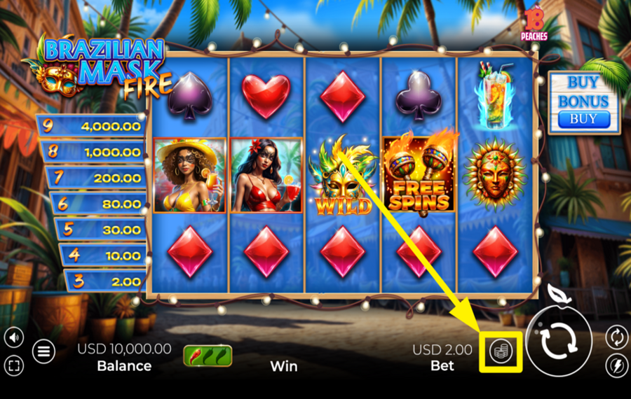 Brazilian Mask Fire Slot by 18Peaches | Play for Free