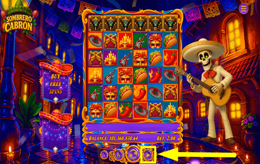 Cabron Sombrero Slot by Game Time Tec | Play for Free