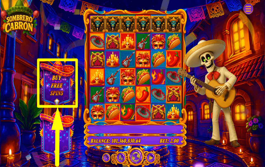 Cabron Sombrero Slot by Game Time Tec | Play for Free