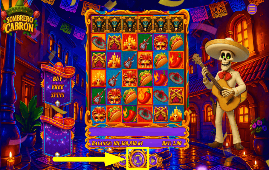 Cabron Sombrero Slot by Game Time Tec | Play for Free