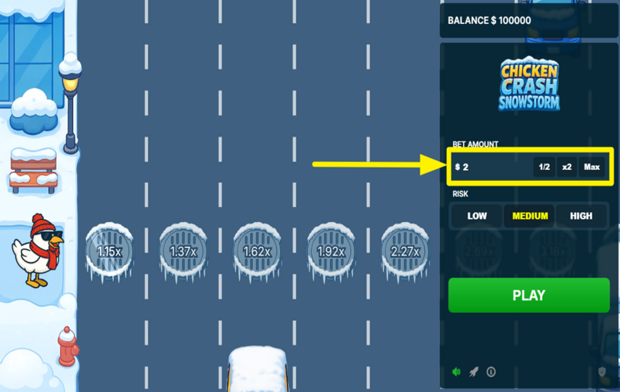 Chicken Crash Snowstorm by Astriona | Play for Free