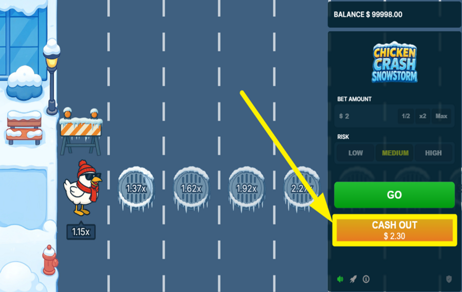 Chicken Crash Snowstorm by Astriona | Play for Free