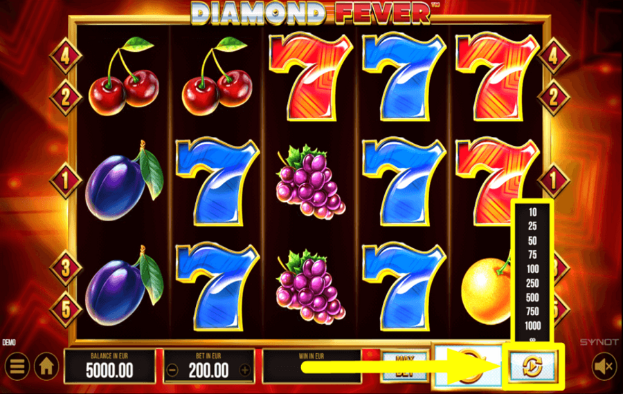 Diamond Fever Slot by SYNOT Games | Play for Free