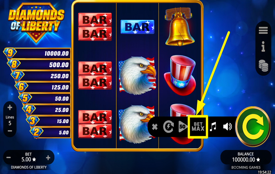 Diamonds Of Liberty Slot by Booming Games | Play for Free