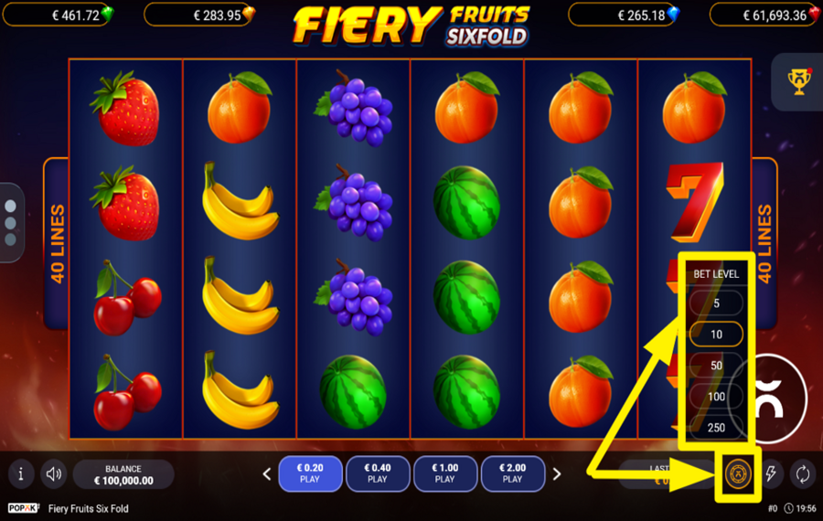 Fiery Fruits Sixfold Slot by PopOk Gaming | Play for Free