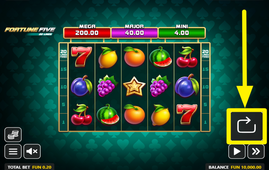 Fortune Five 20 Lines Slot by Gamebeat | Play for Free