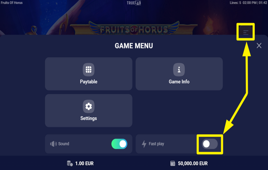 Tragamonedas Fruits Of Horus por TrueLab | Jugar Gratis