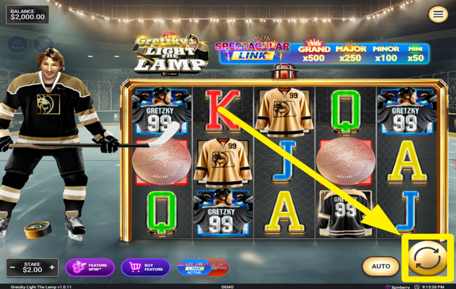 Gretzky Light The Lamp Slot by Spinberry | Play for Free