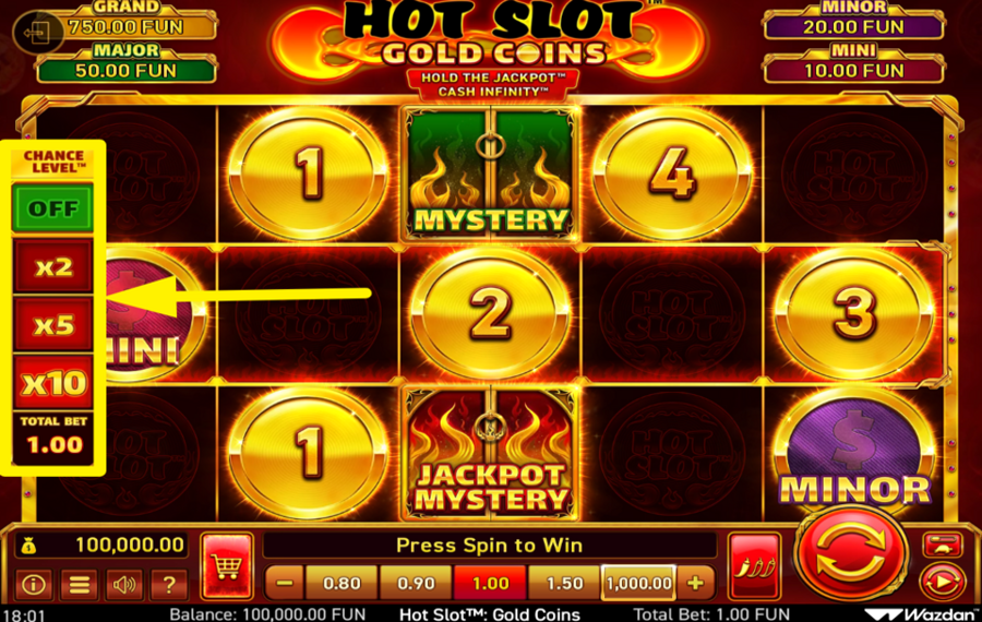 Hot Slot Gold Coins Slot by Wazdan | Play for Free