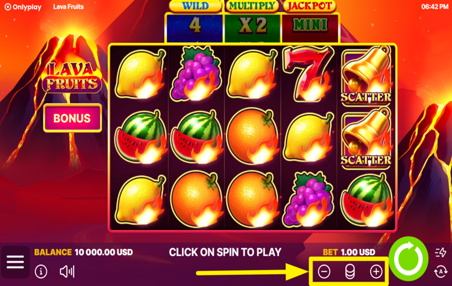 Lava Fruits Slot by Onlyplay | Play for Free