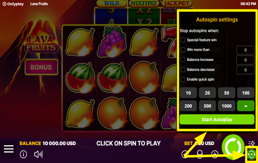 Lava Fruits Slot by Onlyplay | Play for Free