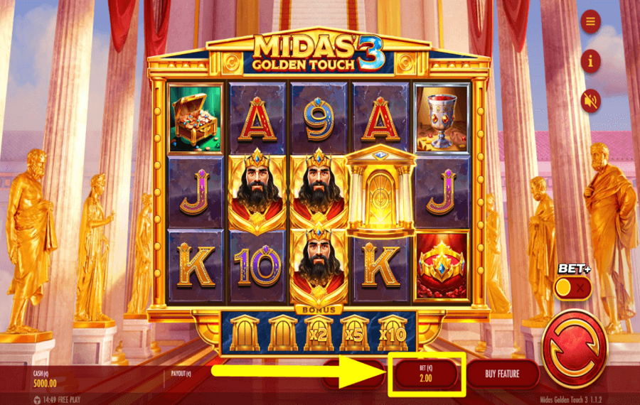 Midas Golden Touch 3 Slot by Thunderkick | Play for Free