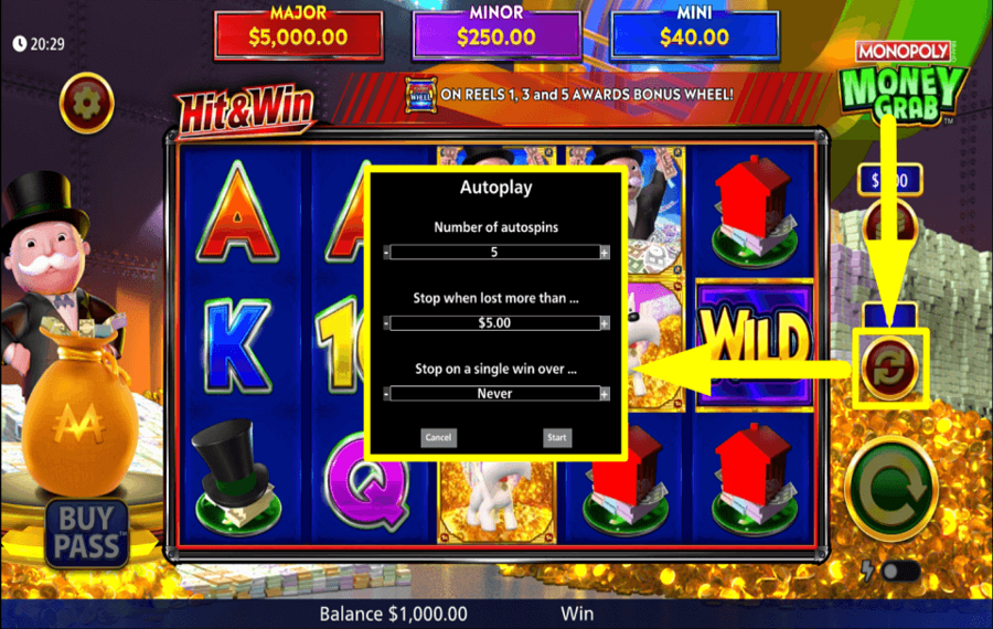 Monopoly Money Grab Slot by Light And Wonder | Play for Free