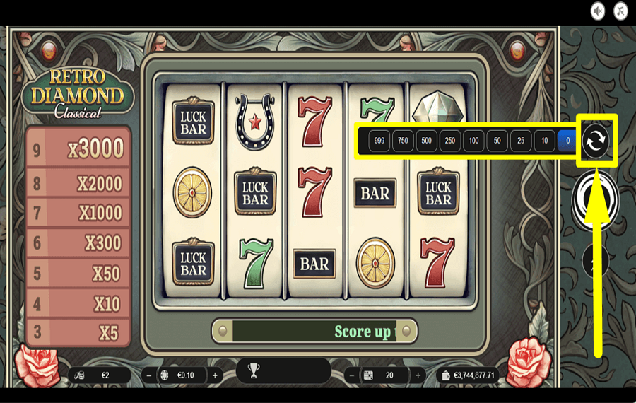 Retro Diamond Classical Slot by Spinoro | Play for Free
