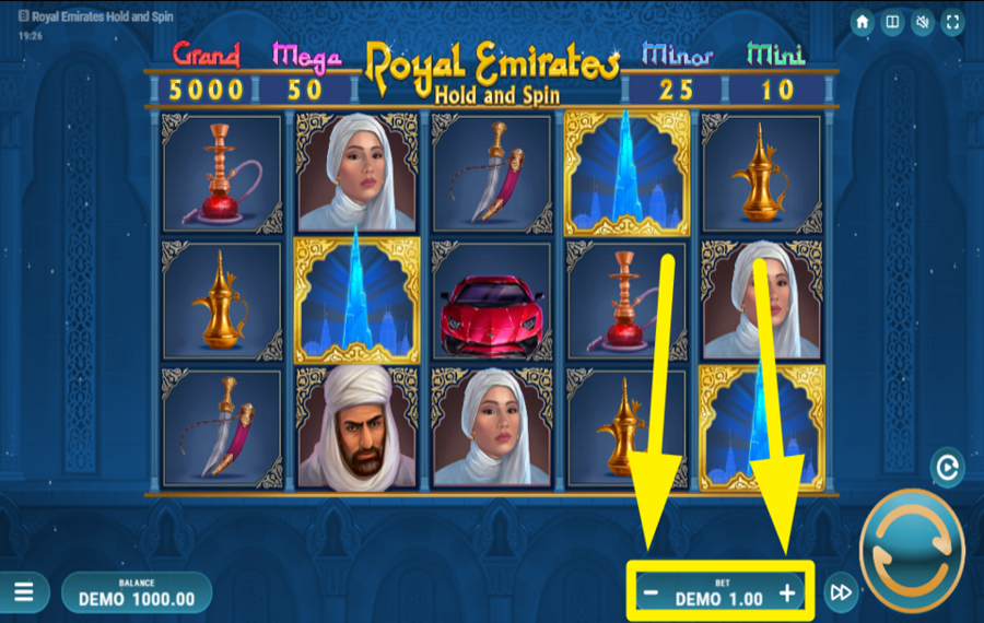 Royal Emirates Hold And Spin Slot by Barbara Bang | Play for Free