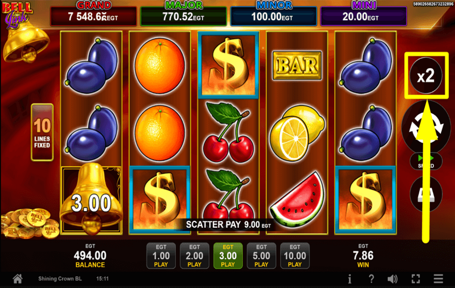 Shining Crown Bell Link Slot by EGT Digital | Play for Free