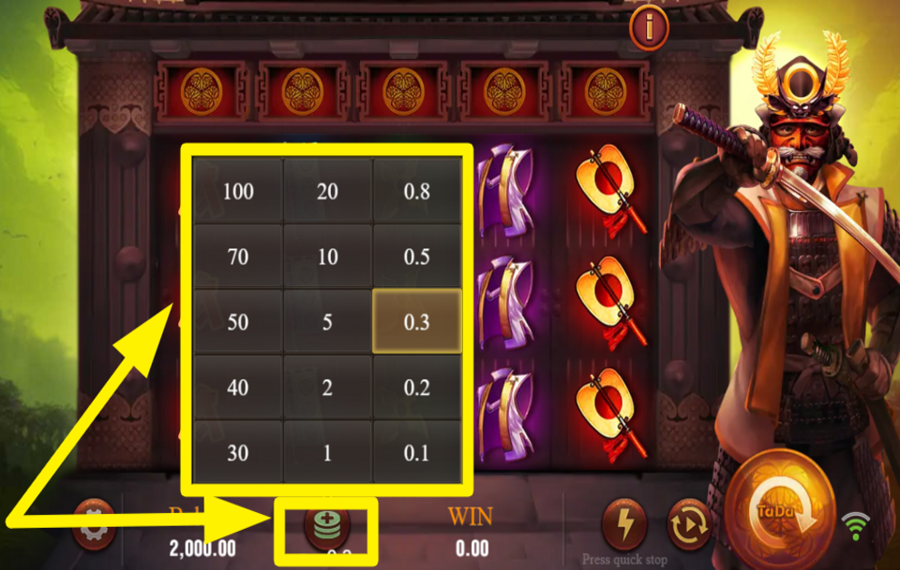 Machine à Sous Shogun par TaDa Gaming | Jouer gratuitement