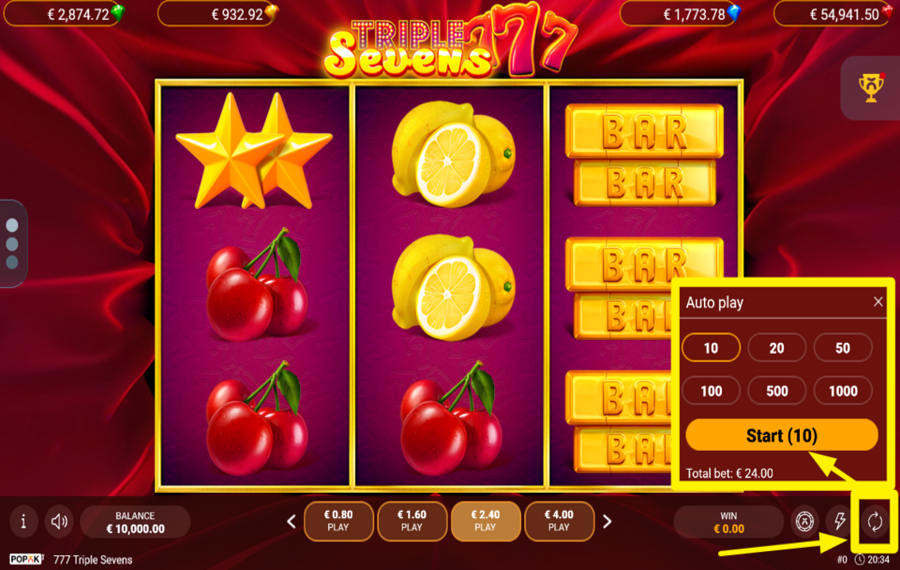 Triple Sevens Slot by PopOk Gaming | Play for Free