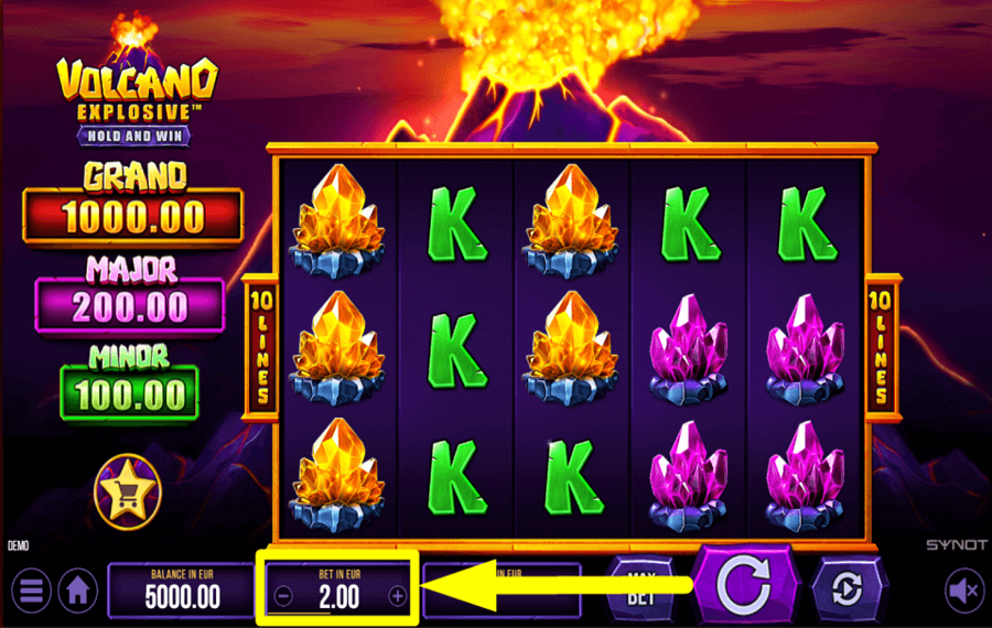 Volcano Explosive Slot by SYNOT Games | Play for Free
