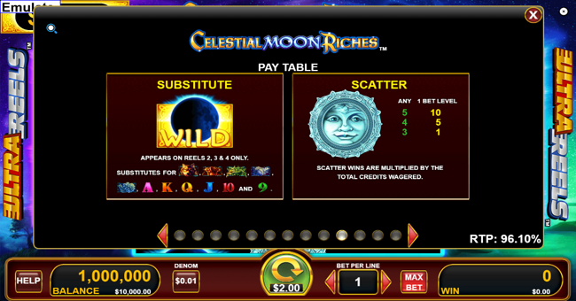 Celestial Moon Riches Slot by Konami | Play for Free