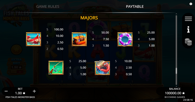 Fish Tales Monster Bass Slot by Booming Games | Play for Free