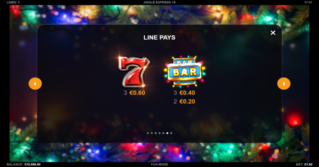 Jingle Express 7s Spielautomat von Kalamba Games | Kostenlos spielen