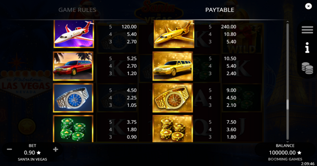 Santa In Vegas Slot by Booming Games | Play for Free