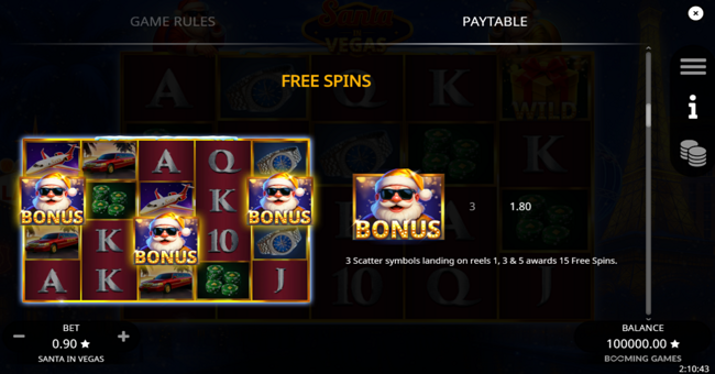 Santa In Vegas Slot by Booming Games | Play for Free