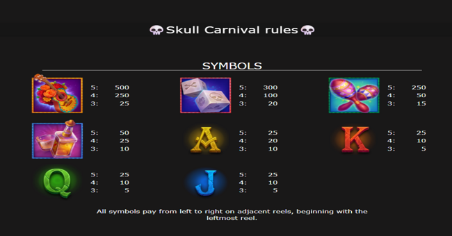 Skull Carnival Slot by Zillion | Play for Free