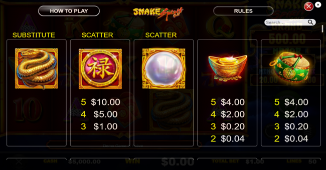Snake Spirit Gold Slot by Ainsworth | Play for Free