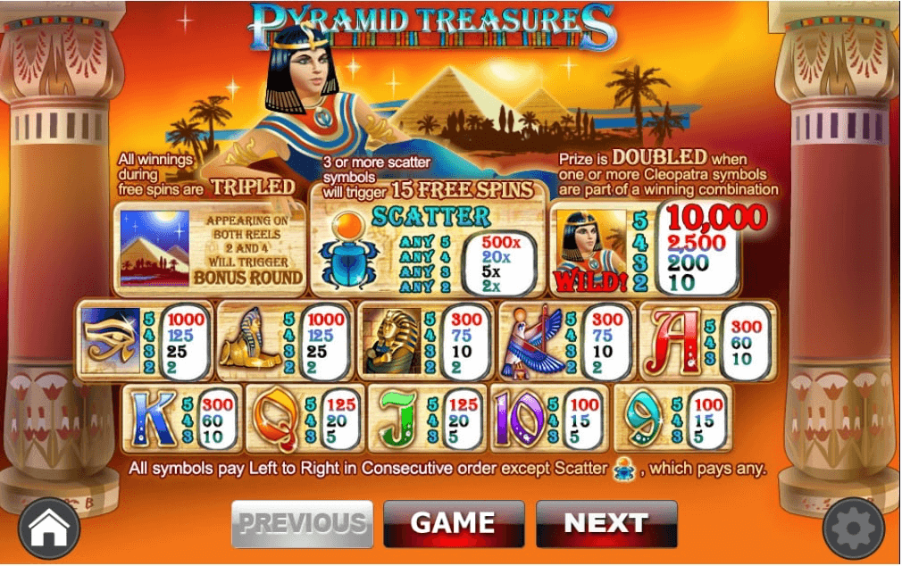 Cleopatras Pyramid Slot by WGS | Play for Free