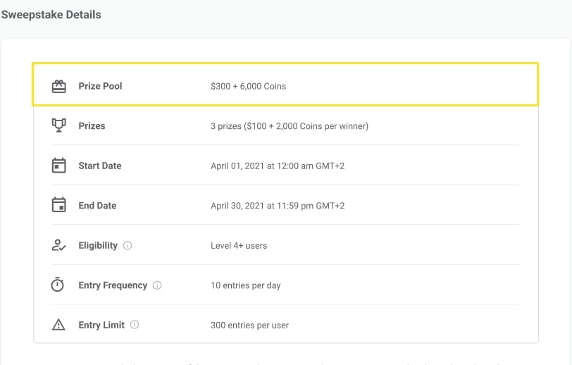 Sweepstakes by Chipy.com - Enter Now to Win Real Money & Coins