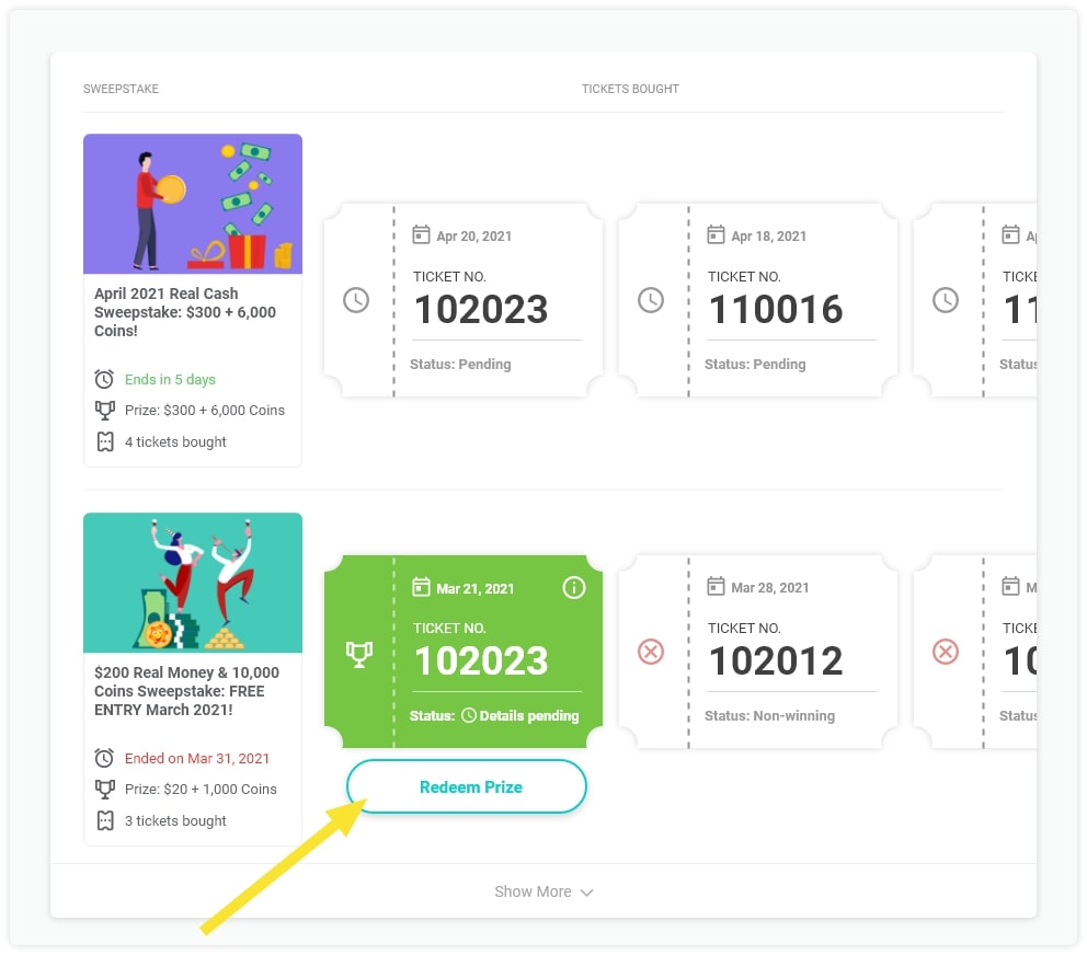 Sweepstakes by Chipy.com - Enter Now to Win Real Money & Coins